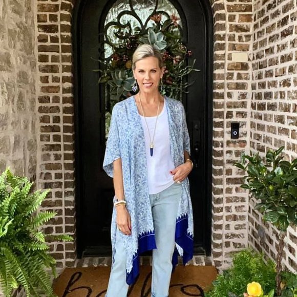 CAbi | Swim | Cabi 5988 Blue Playa Cover Up Spring 22 New In Bag | Poshmark